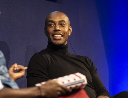 Casey Gerald talks to DeRay Mckesson at the Edinburgh International ...